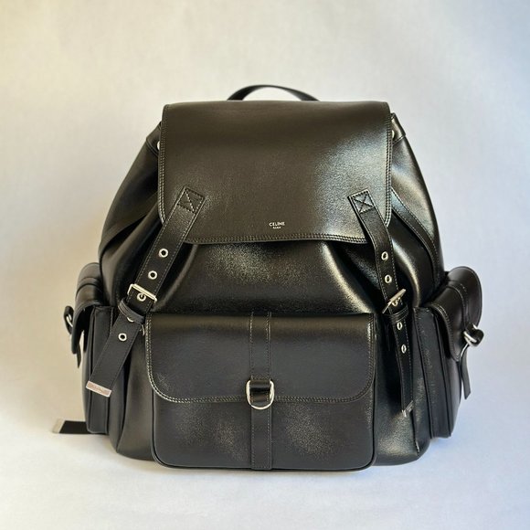 Celine | Bags | Mens Celine Triomphe Canvas Calfskin Xl Rucksack ...